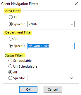 Client/Employee Information Navigation Options – VCH Procura Help