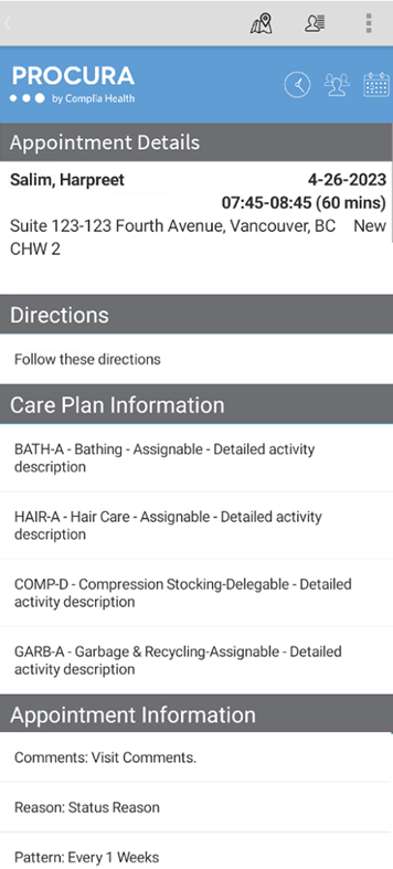 Procura Desktop to Mobile Information Mapping – VCH Procura Help