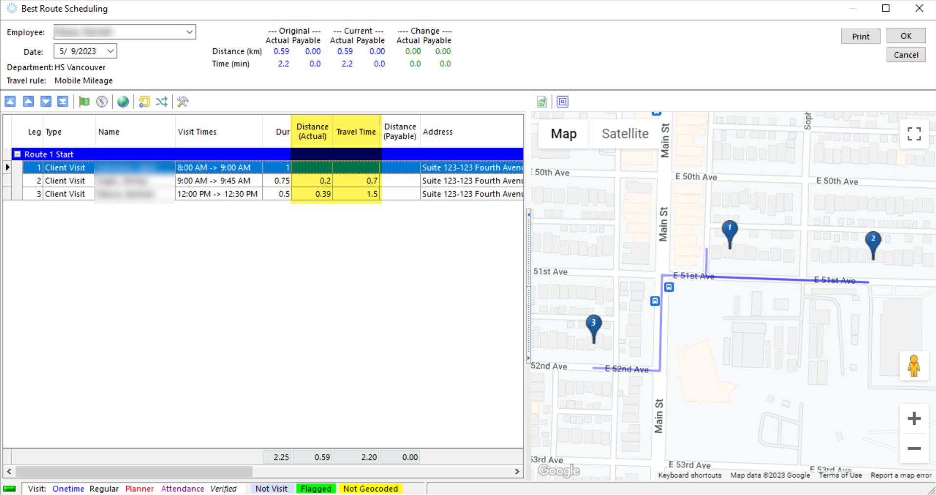 Best Route Scheduling – VCH Procura Help