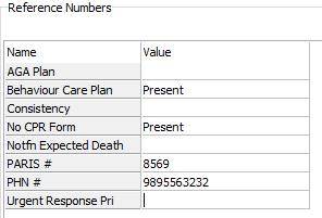 Add Personal Information and Reference Numbers – VCH Procura Help