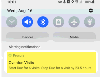 Overdue Visits Notifications – VCH Procura Help