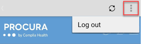 Log out of Procura Mobile – VCH Procura Help
