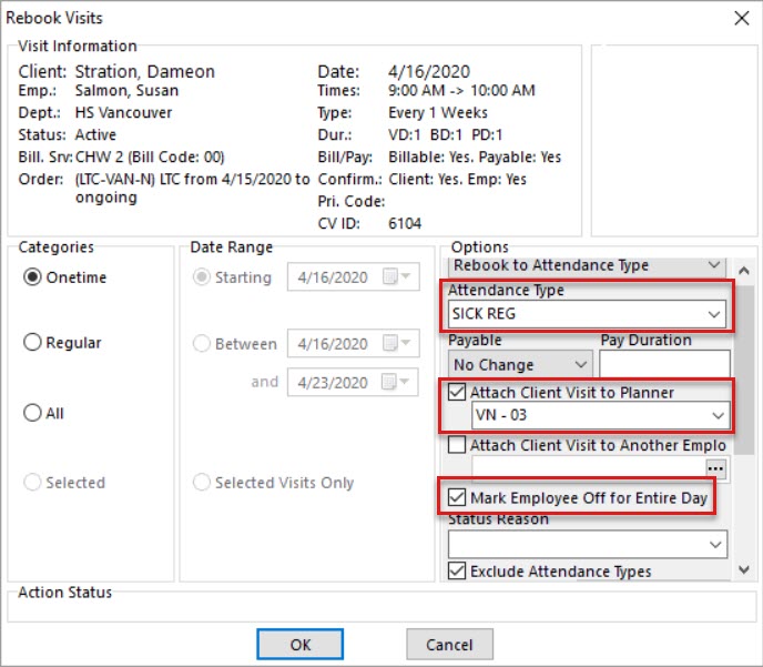Scheduling Planners – VCH Procura Help