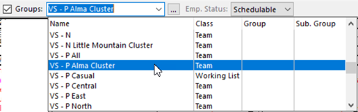 Scheduling Groups Module – VCH Procura Help