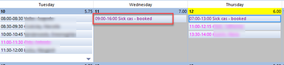 Sick Time Scheduling for Casuals – VCH Procura Help